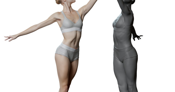 Female Ballet Dancer Reference Pose 07